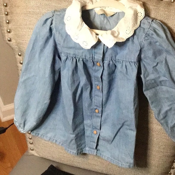 Primark | Matching Sets | Primark Kids Blue Denim Top With White Collar ...
